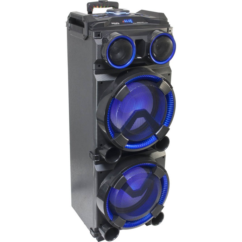 Stand-alone, LED-Illuminated Active Speaker Enclosure 2 x 12"/30 cm ...