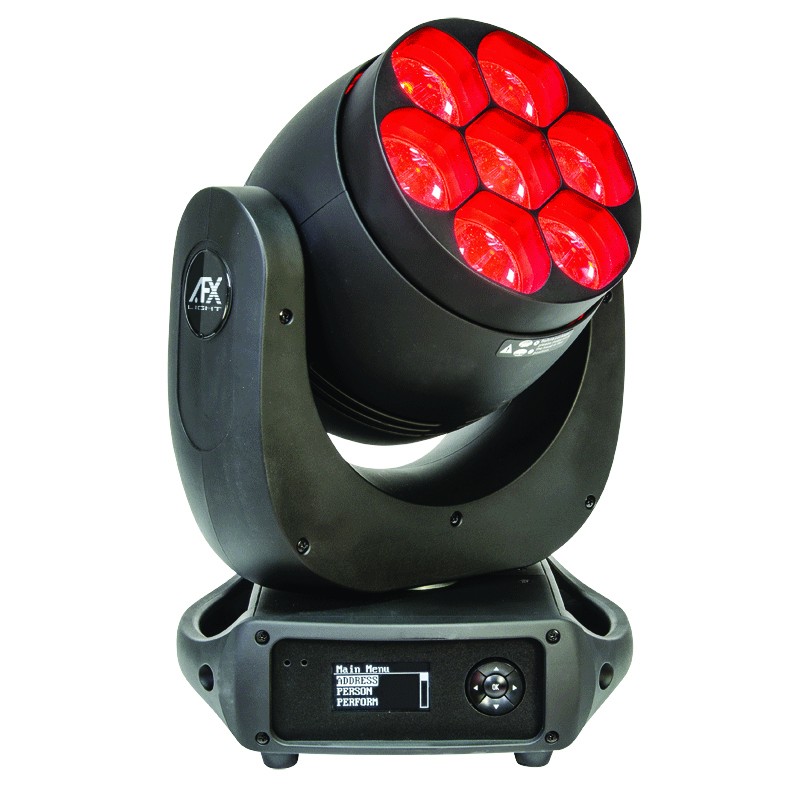 7x 40W RGBW LED Wash / Beam Moving Head with Zoom and Pixel Function ...