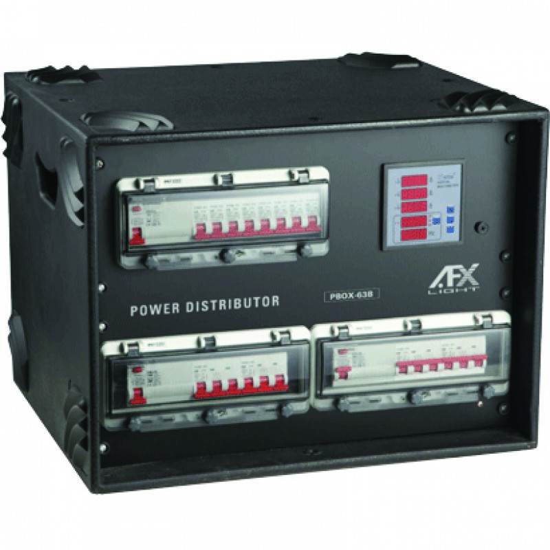 Powerbox 63A CEE TRI Input / 4 X 32A CEE TRI / 8x French socket outputs ...