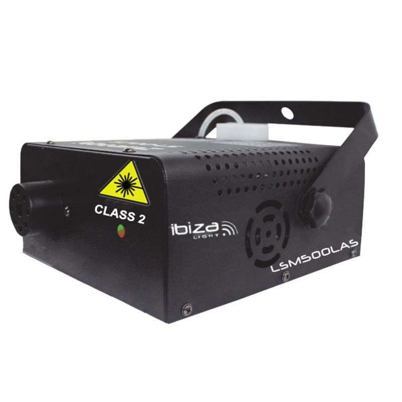 2-in-1 500W Fog Machine with Built-In Red & Green 130mW Laser Effect ...