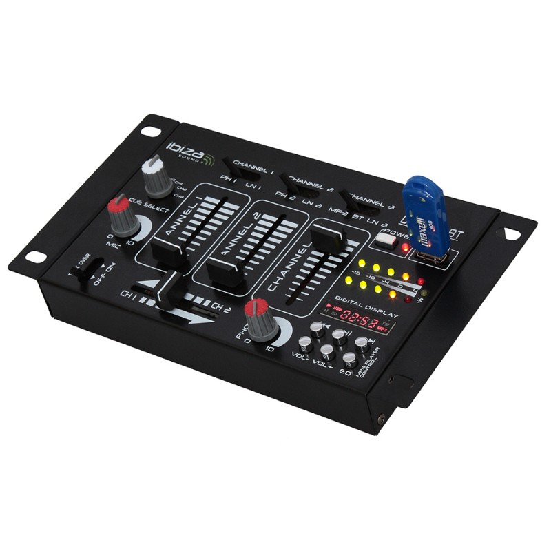 7-Input/4-Channel DJ Mixer with USB & Bluetooth - BST Distribution